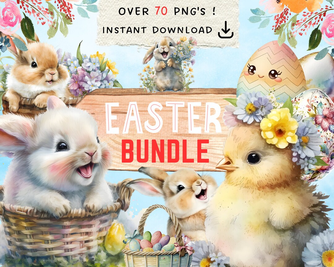 Easter Clipart Easter Bunny Clipart Easter Clip Art Easter - Etsy