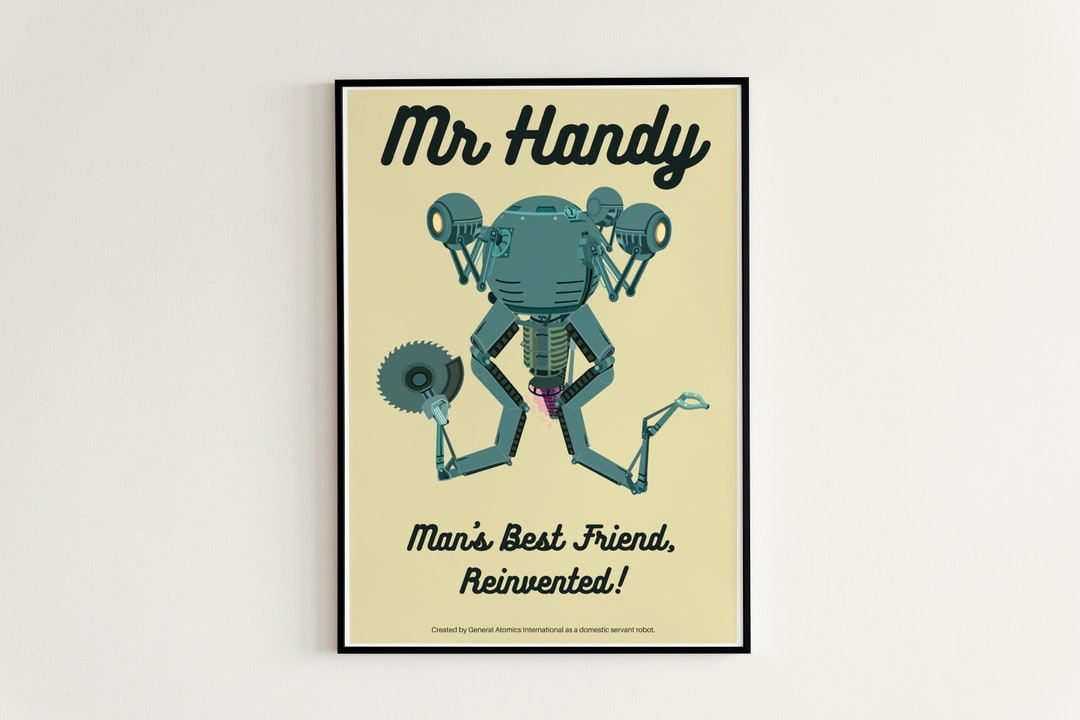 Fallout Mr Handy Poster, Vault Tec Gaming Poster, Fallout Poster - Etsy UK
