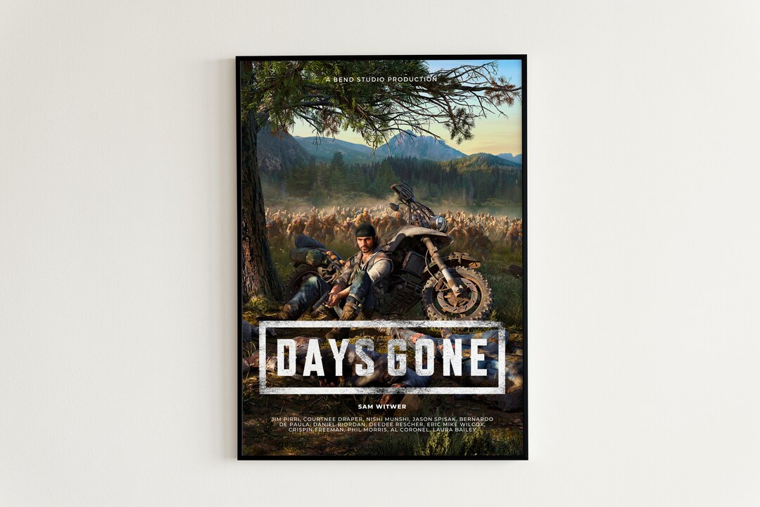 Days Gone Game Poster, Zombie Poster, Day Gone Poster, Gaming Poster ...