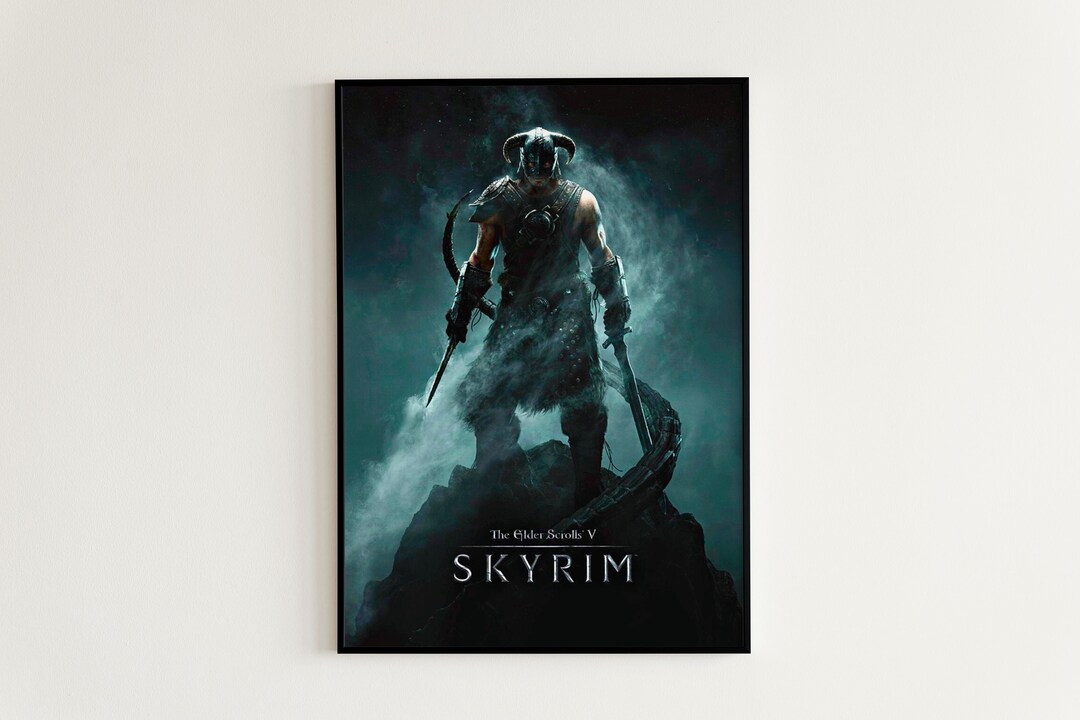Elder Scrolls Skyrim Dragonborn Poster TES Poster Oblivion - Etsy