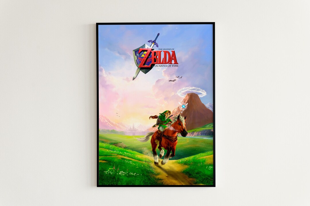 The Legend of Zelda Ocarina of Time Poster, Link Poster Zelda Gaming ...