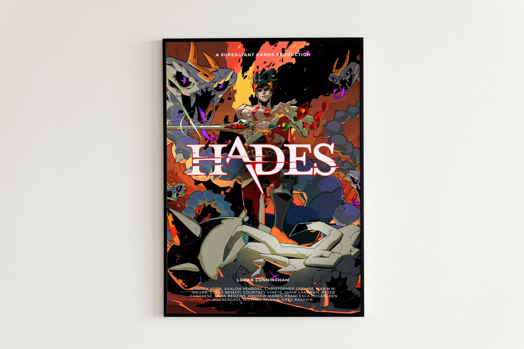 Hades Game Poster, Super Giant Games, Gaming Poster, Birthday Christmas ...