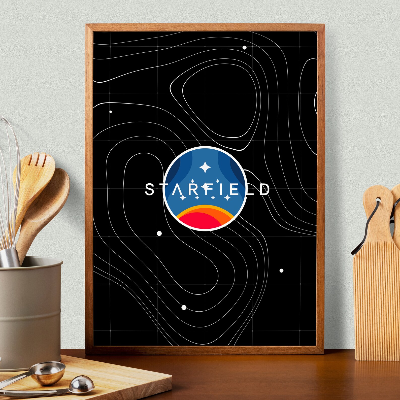 Starfield Black and White Poster Digital Download Space Art - Etsy