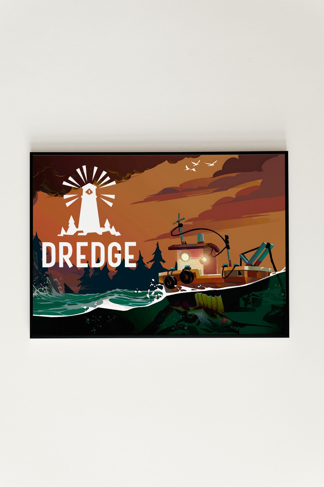 Dredge Game Poster, Dredge Poster, Gaming Gift, Gaming Print, Game ...
