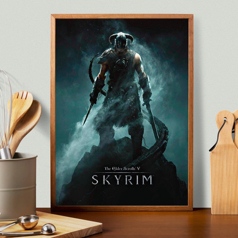 Elder Scrolls Skyrim Dragonborn Poster TES Poster Oblivion - Etsy
