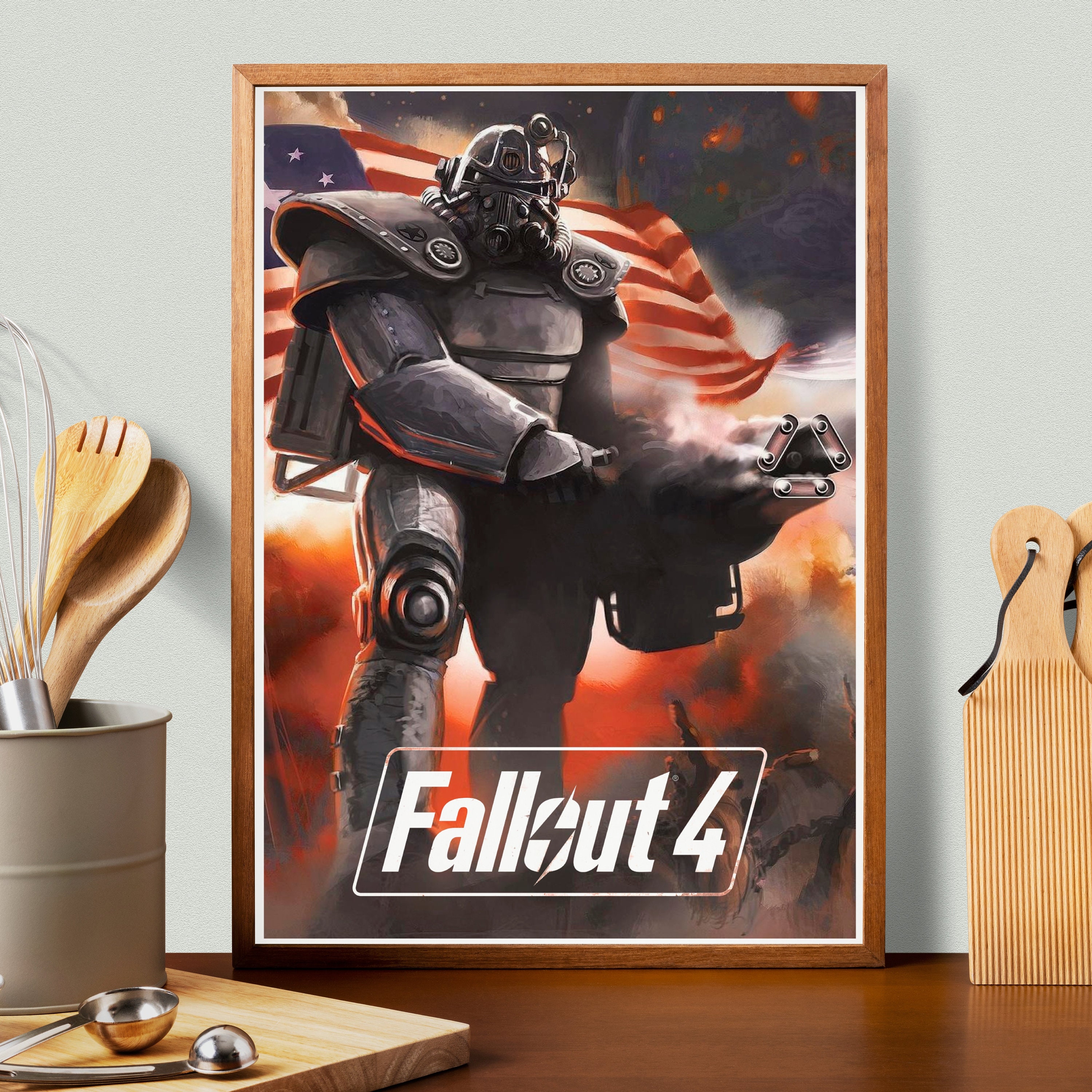 Fallout 4 Power Armour Poster Vault Tec Gaming Poster - Etsy