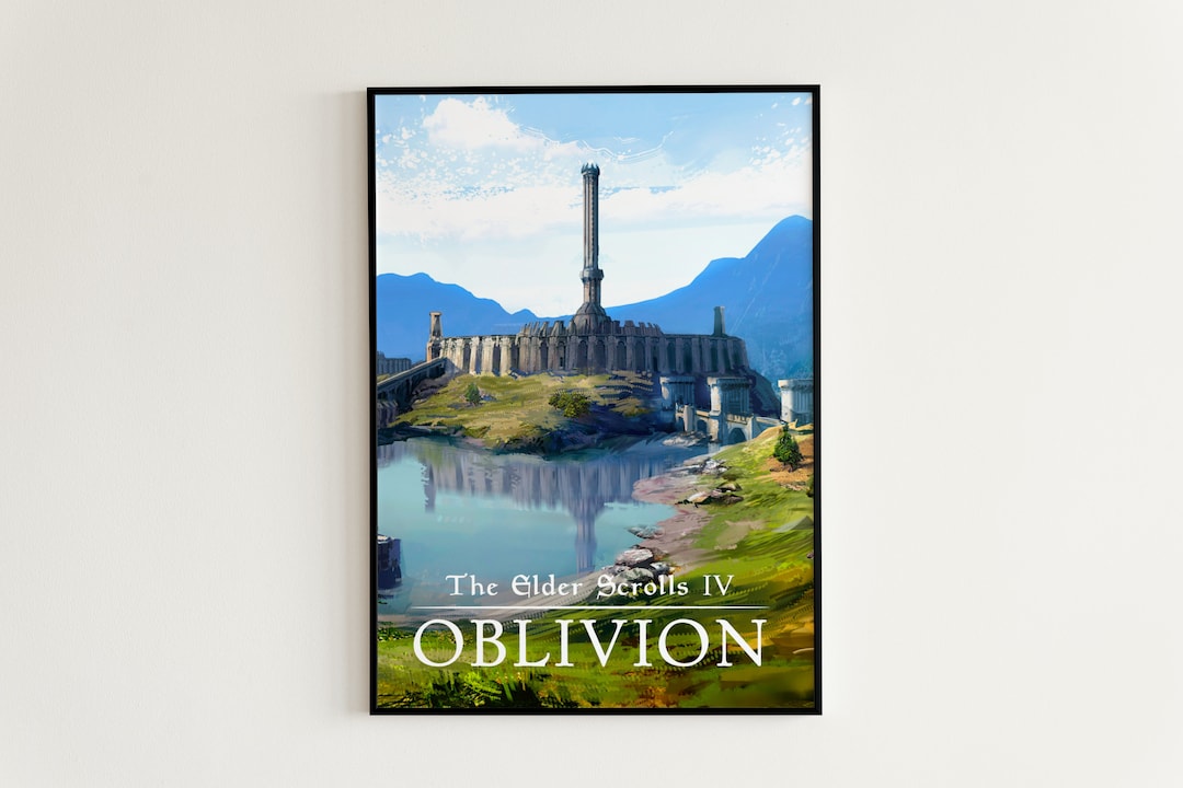 Elder Scrolls Oblivion Poster Skyrim Poster Dragonborn - Etsy