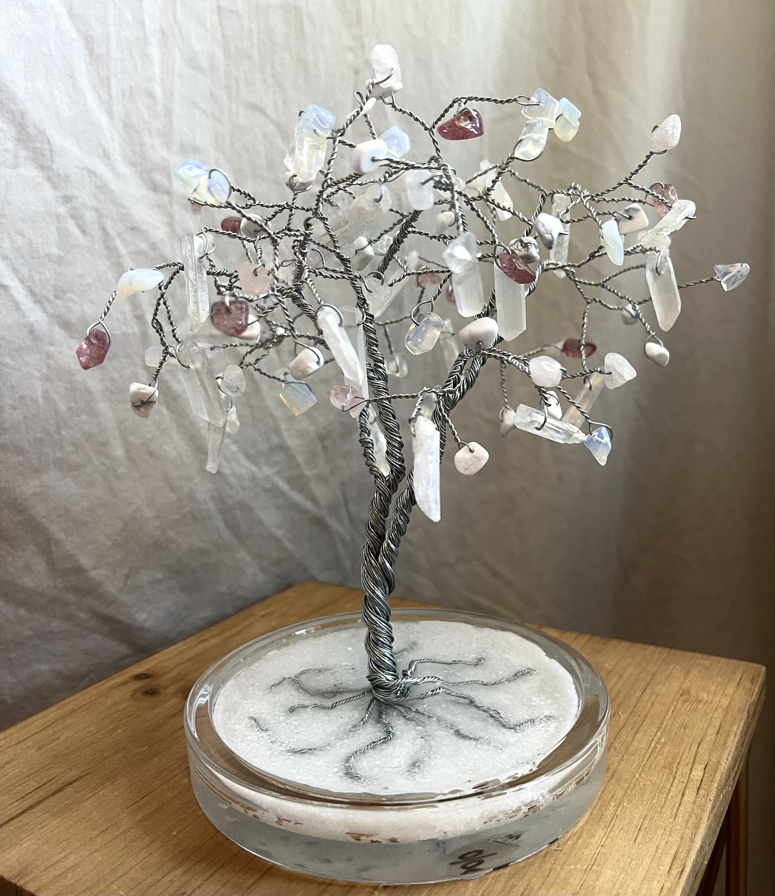 Wire Tree Sculpture, Handmade, Crystal Gem Wire Tree, Medium - Etsy