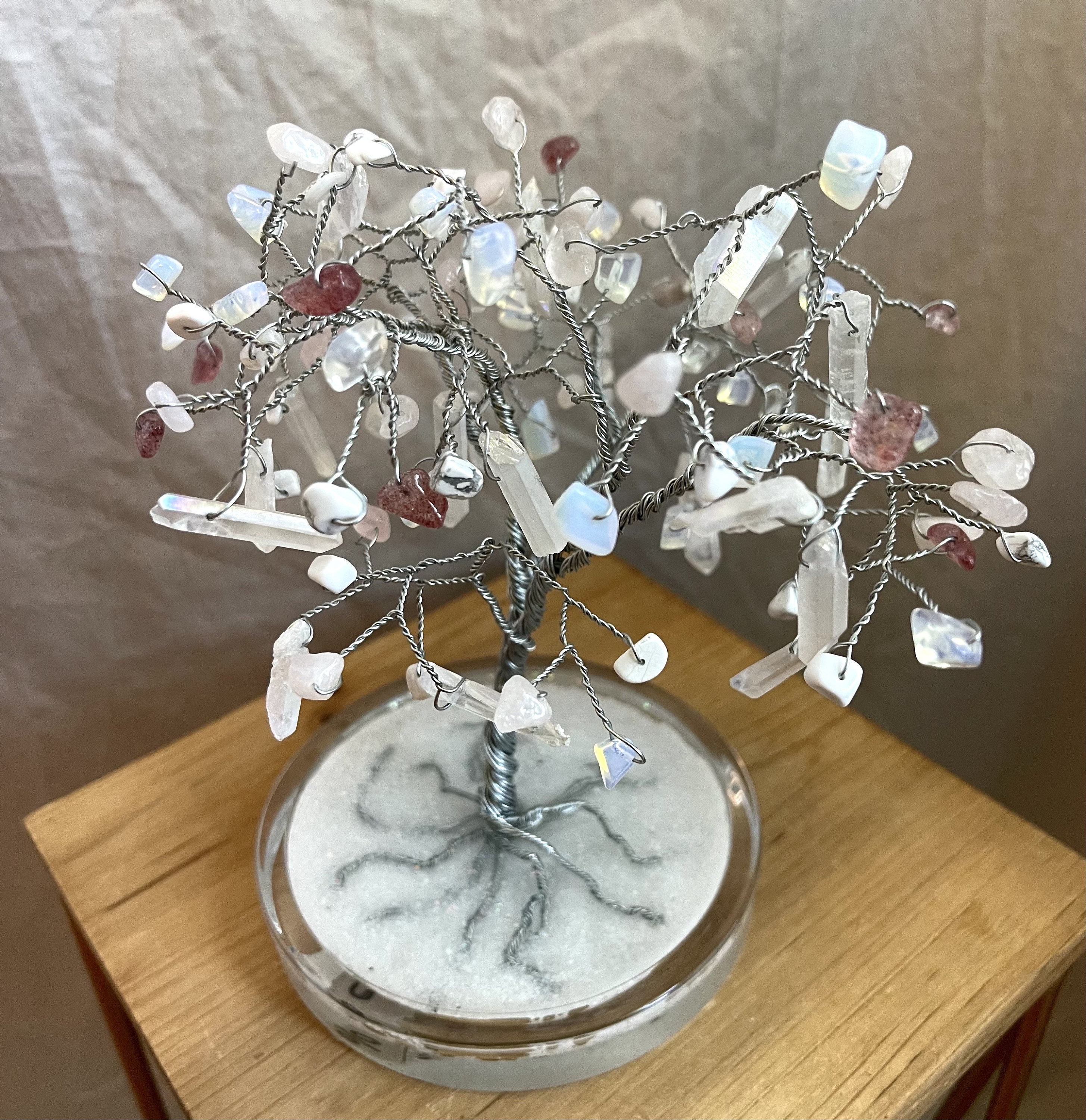 Wire Tree Sculpture, Handmade, Crystal Gem Wire Tree, Medium - Etsy