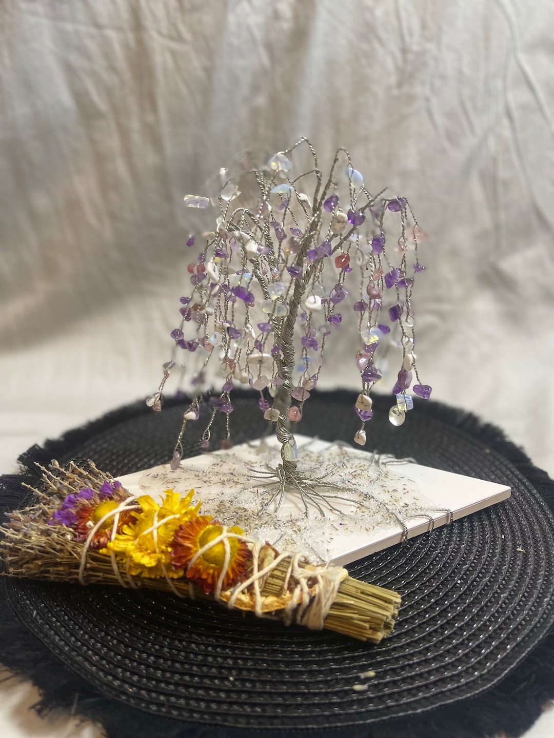 Wire Willow Tree, Crystal Gem Wire Tree, Large, Handmade - Etsy
