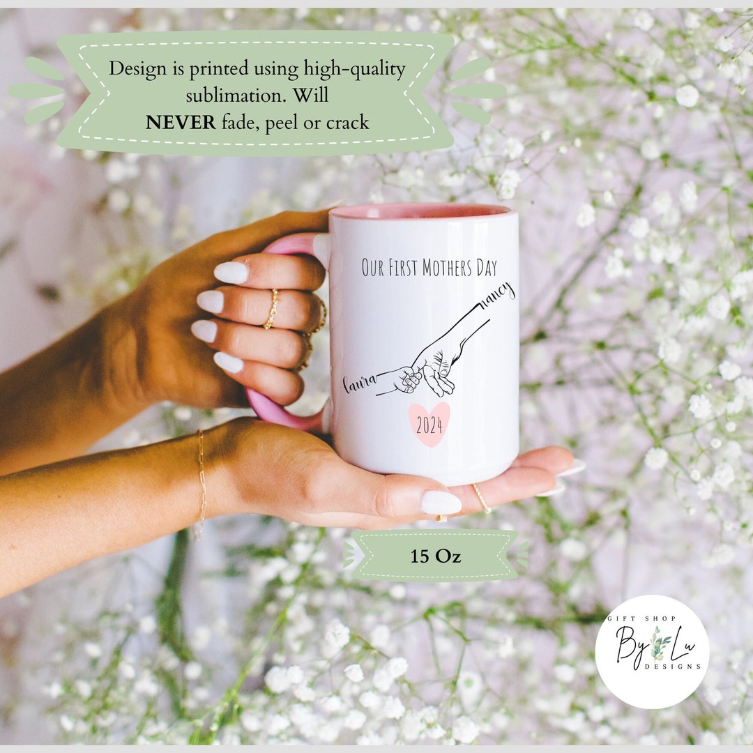 Custom Mommy and Child Holding Hands Mug, Personalized Our First ...