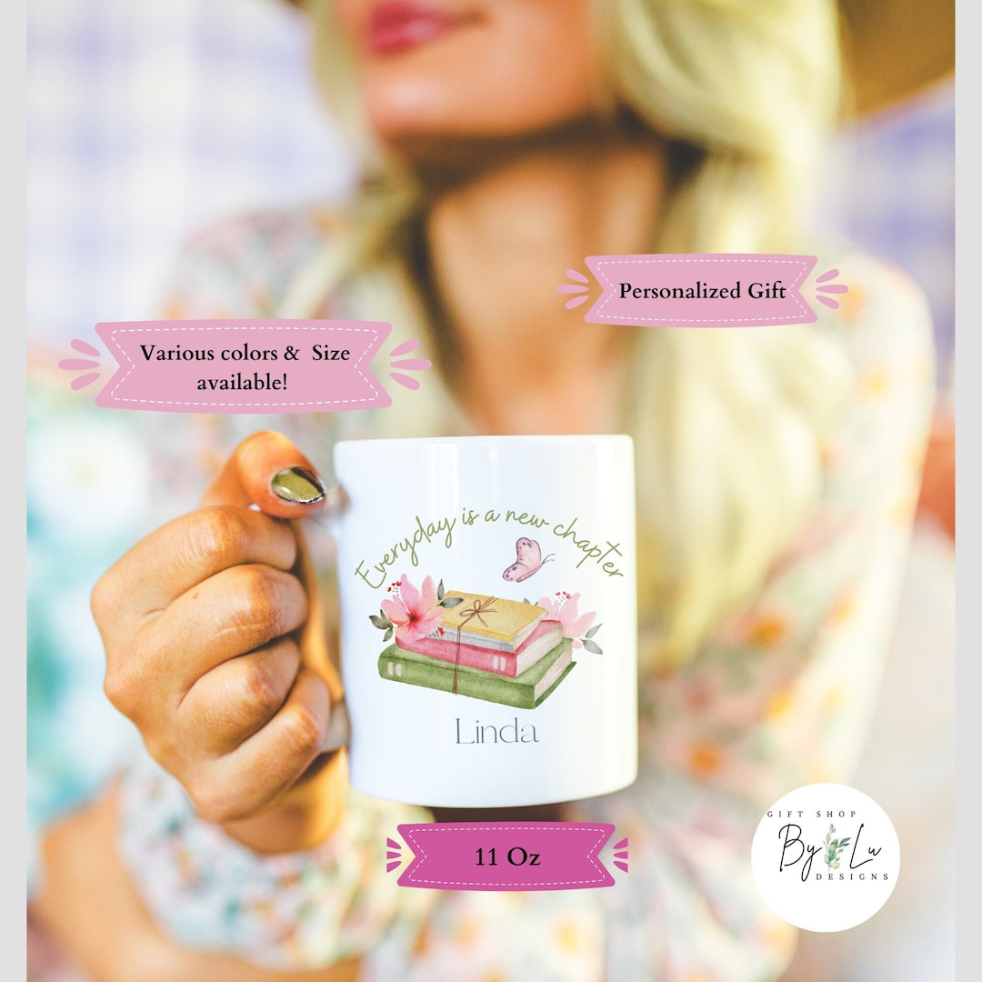 Personalized Books Coffee Mug, Book Lovers Coffee Mug, Librarian Coffee ...