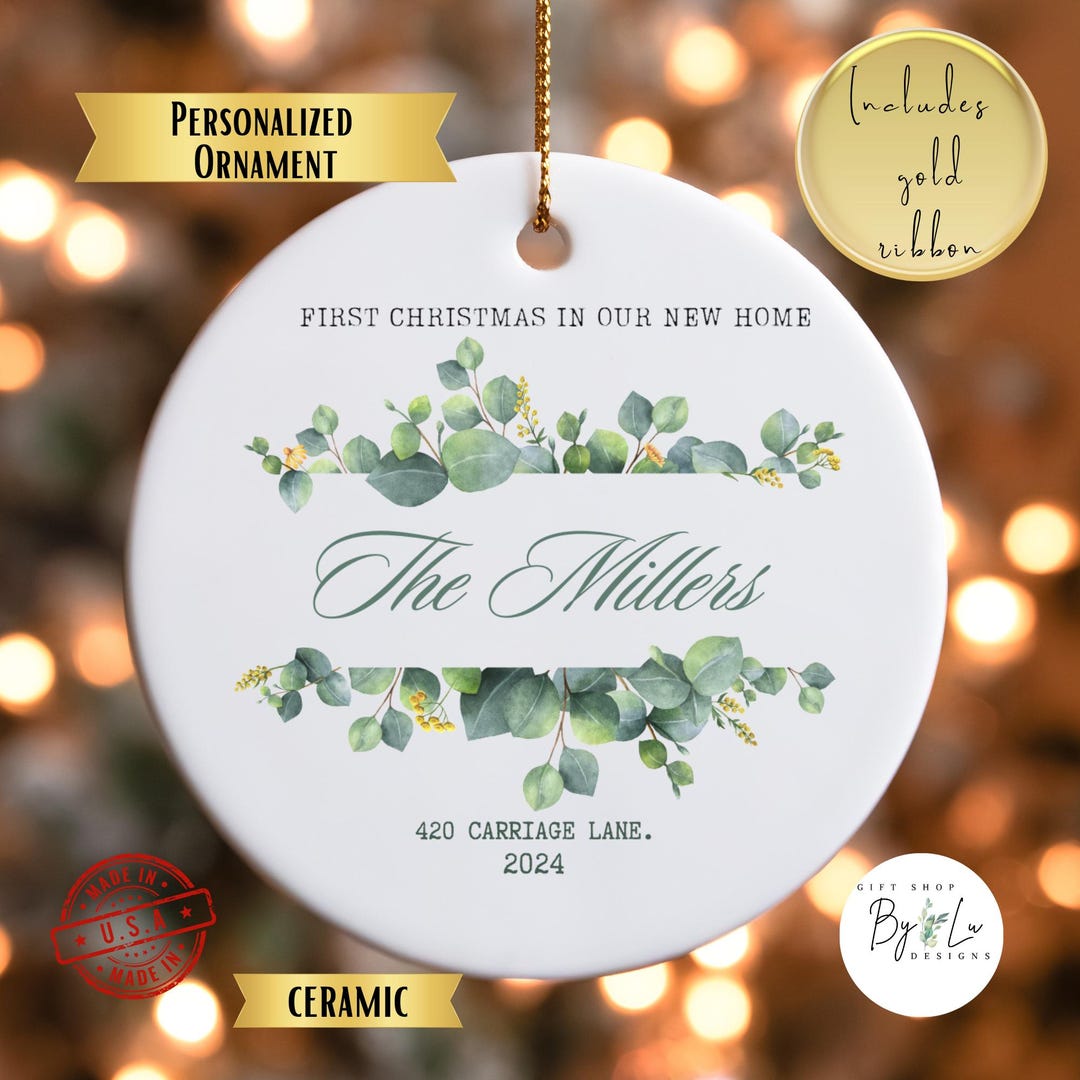 Personalized First Home Christmas Ornament, New Home Ornament ...