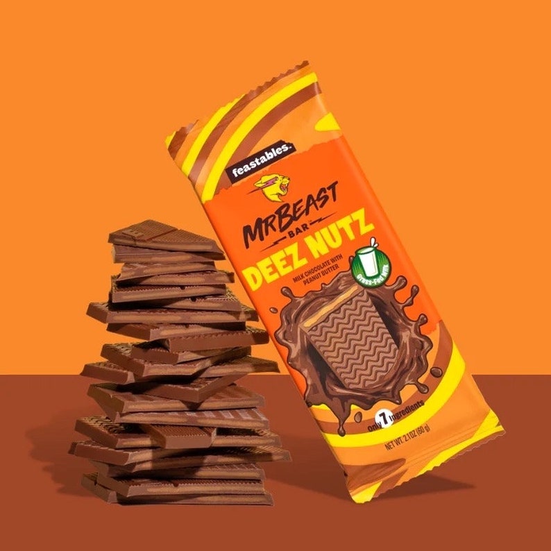 Deez Nuts Mr Beast Feastables Barras de Chocolate 20 en total - Etsy México Deez Nuts Mr Beast Feastables Barras de Chocolate 20 en total - Etsy México