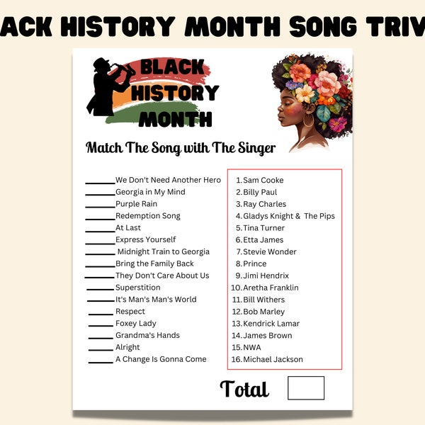 Black History Game - Etsy