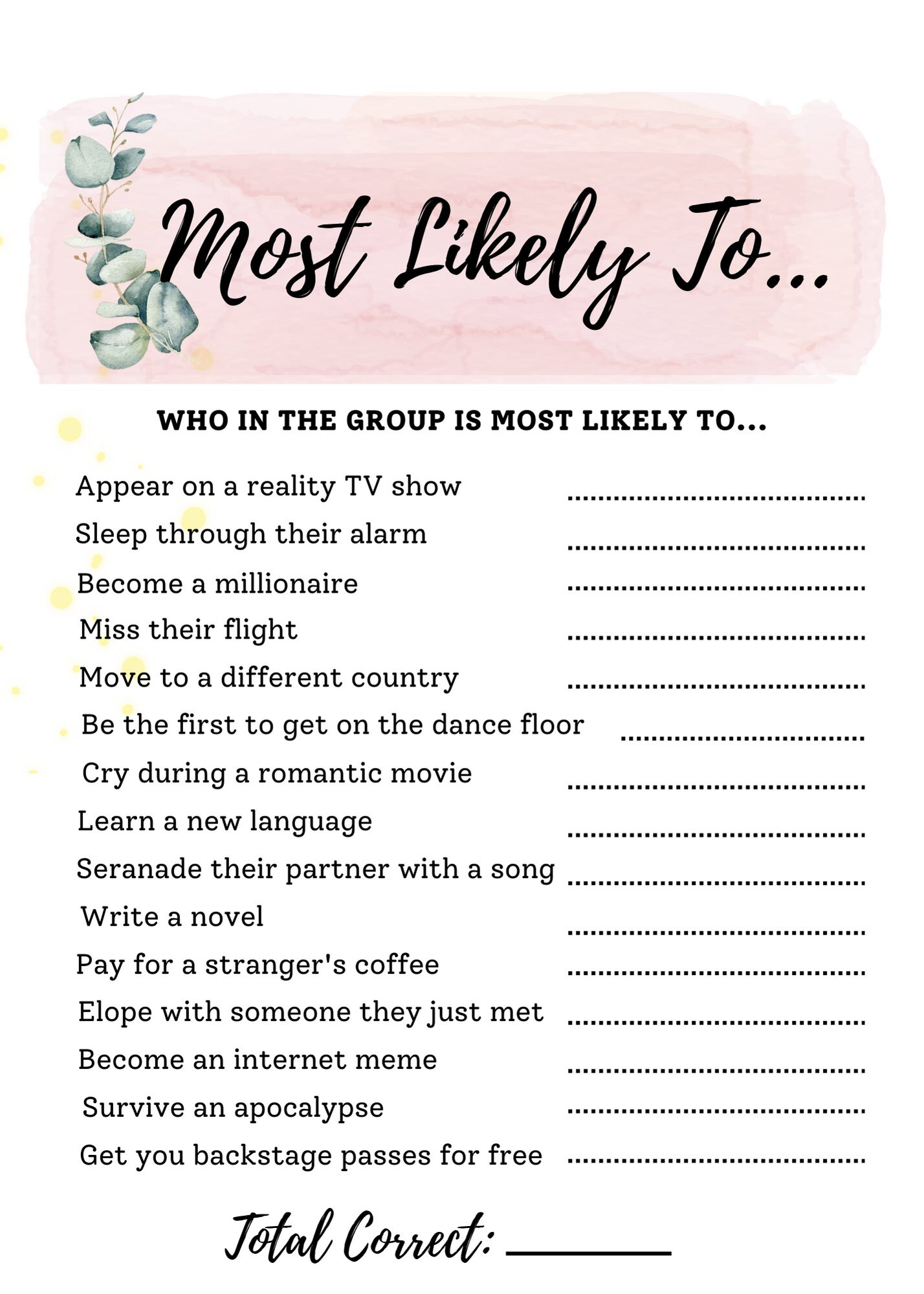 8 Clean Bachelorette Party Games, 8 Clean Hen Party Games, Printable ... 8 Clean Bachelorette Party Games, 8 Clean Hen Party Games, Printable ...