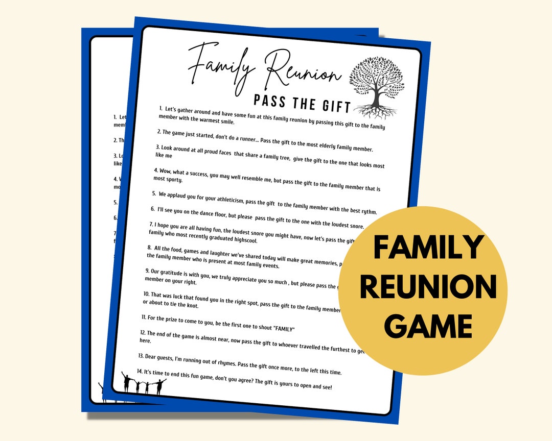Pass the Gift Family Reunion Group Icebreaker Game, Pass the Gift ...