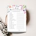 Wild Flower Baby Word Scramble Game , Floral Baby Shower Game, Print at ...