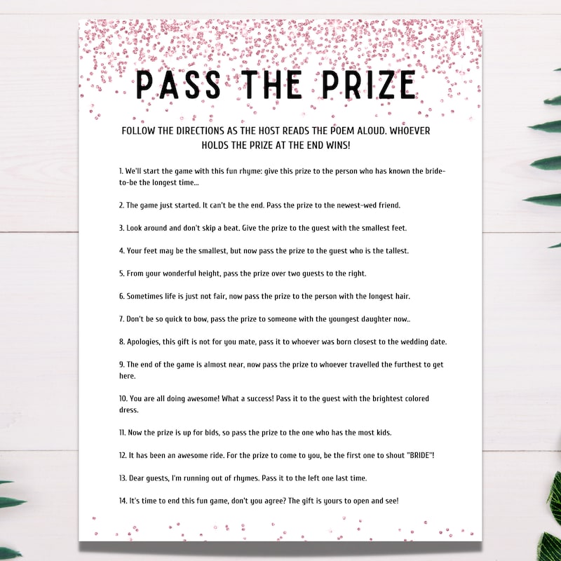 Pass the Prize - Etsy