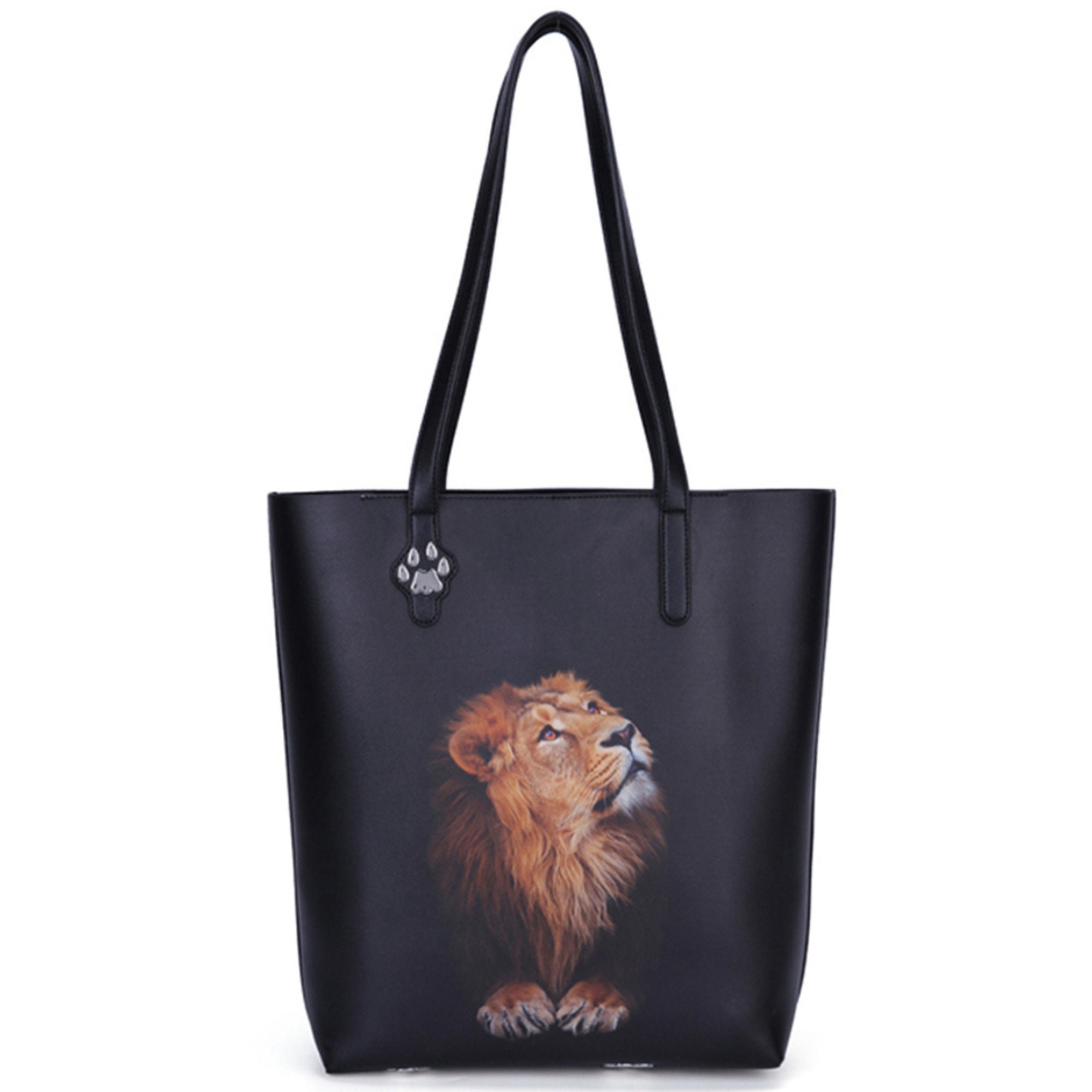 African Lion Tote Vegan Friendly Lion Design Tote Vanishing Species ...