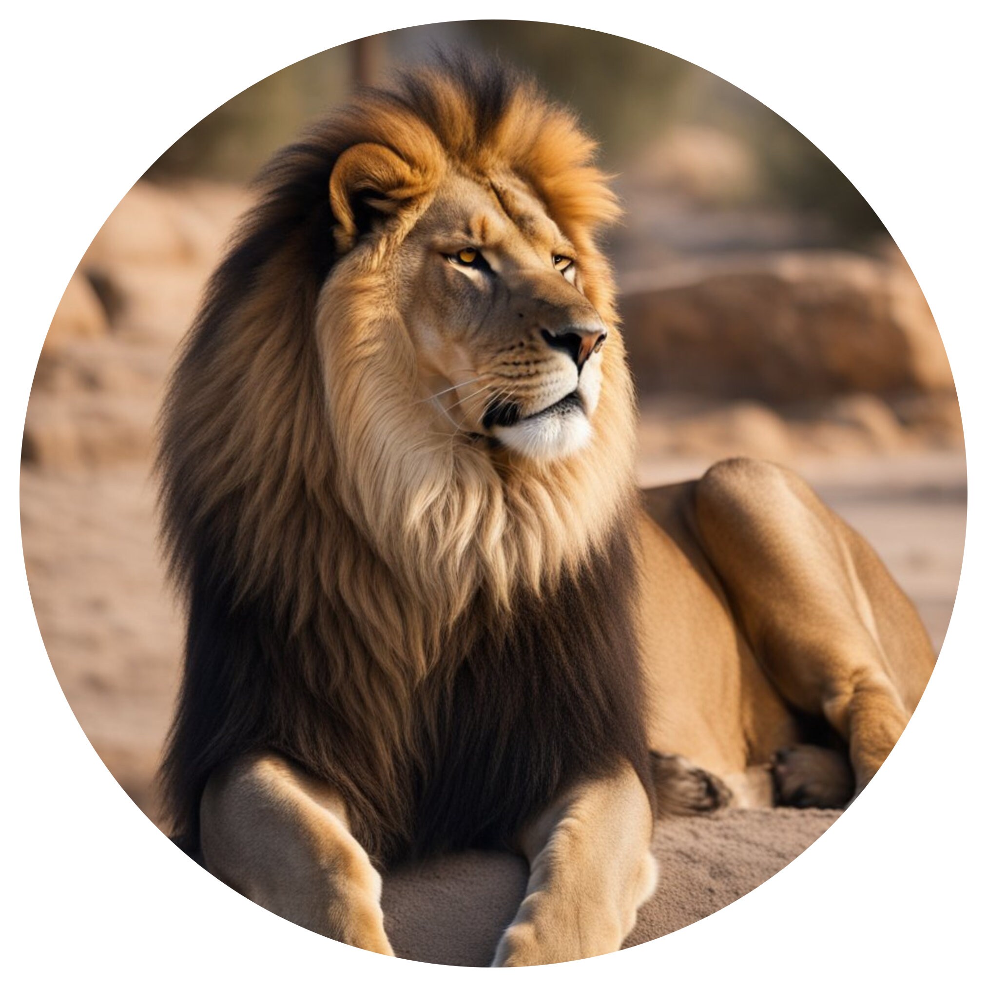 African Lion Stickers | Printable | 6 African Lion Designs - Etsy