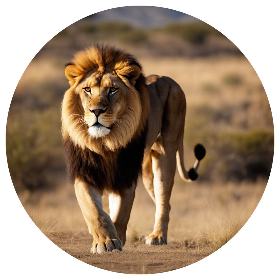 African Lion Sticker | Printable | African Lion Walking - Etsy