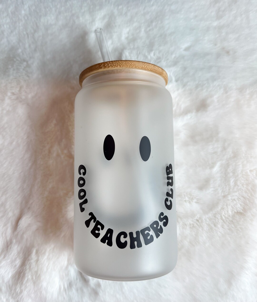 Cool Teachers Club Glass Can Cup - Etsy