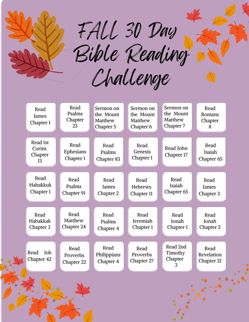 Bible Reading Challenge, 30 Day Bible Reading, JW, Instant Download - Etsy