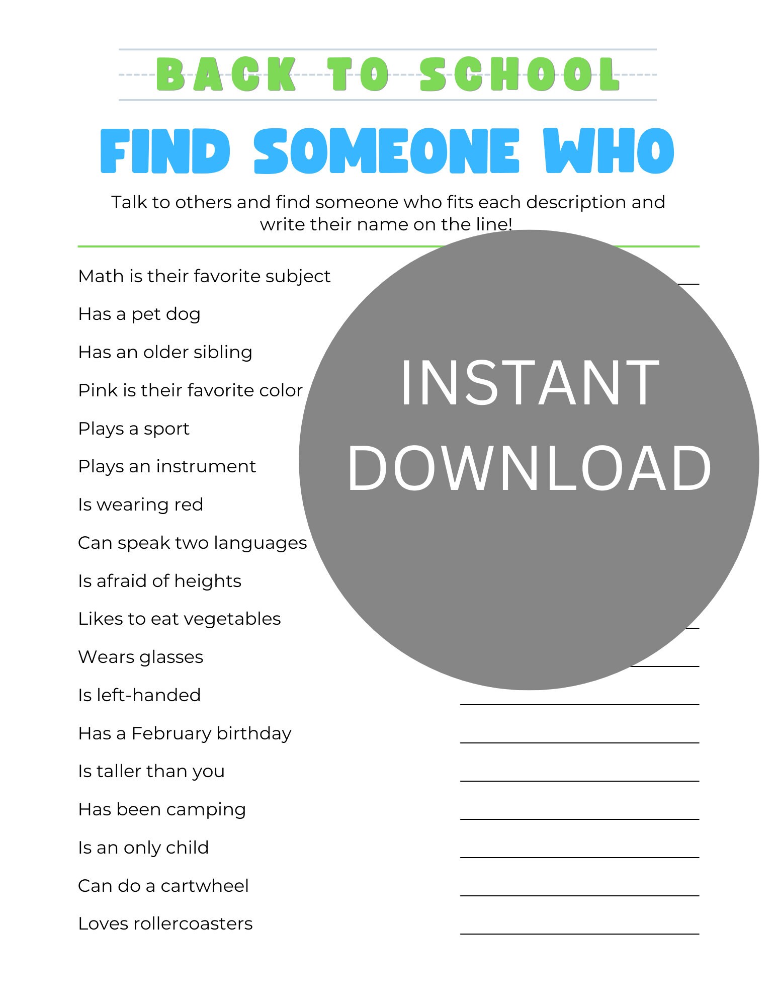 Back to School 15 Games in a Bundle, Elementary School Games, INSTANT ...