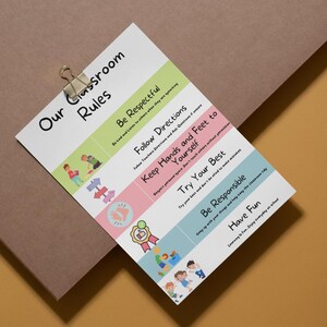 Classroom Rules Fun Printable for Teachers - Etsy