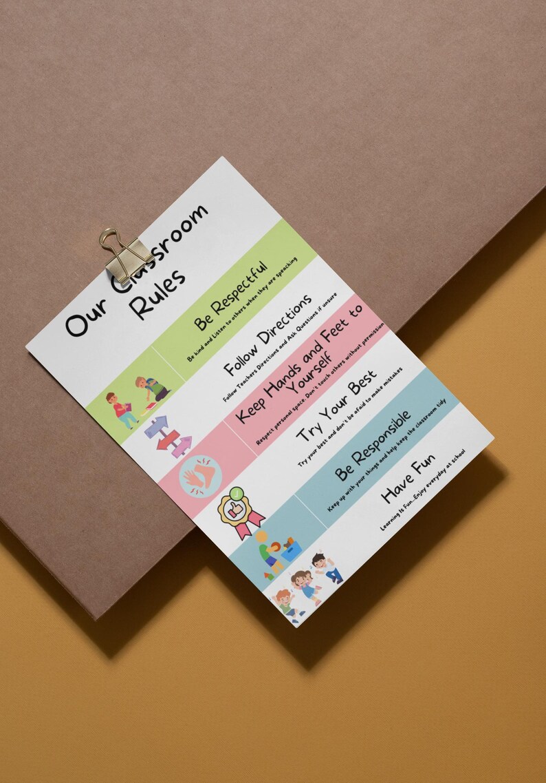 Classroom Rules Fun Printable for Teachers - Etsy