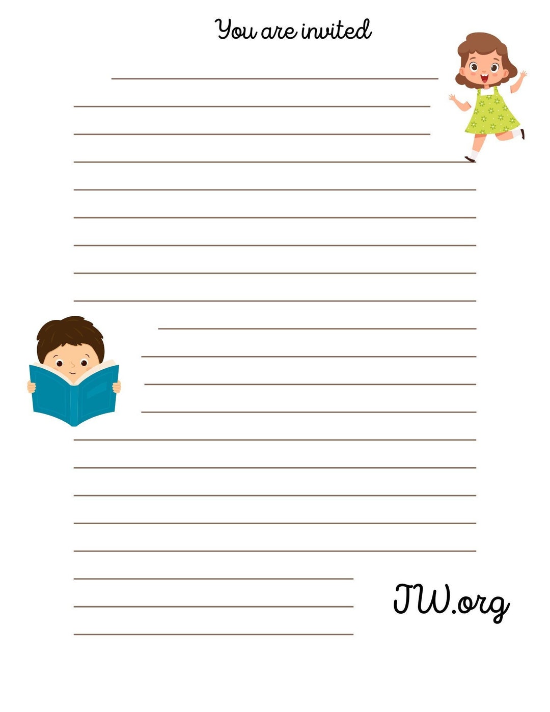 JW Invitation Templates 4 Downloads for Download for Letter Writing ...