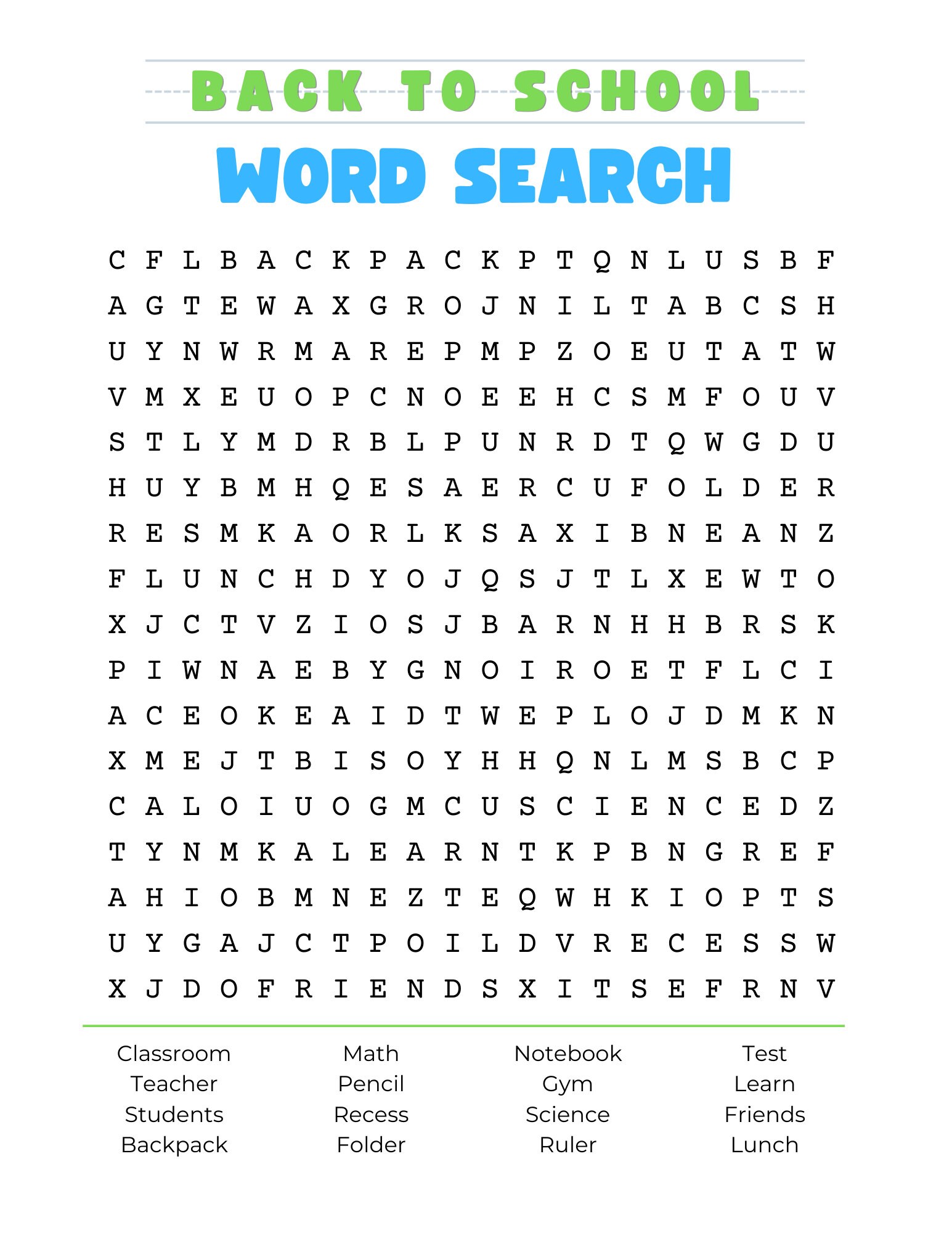 Back to School 15 Games in a Bundle, Elementary School Games, INSTANT ...