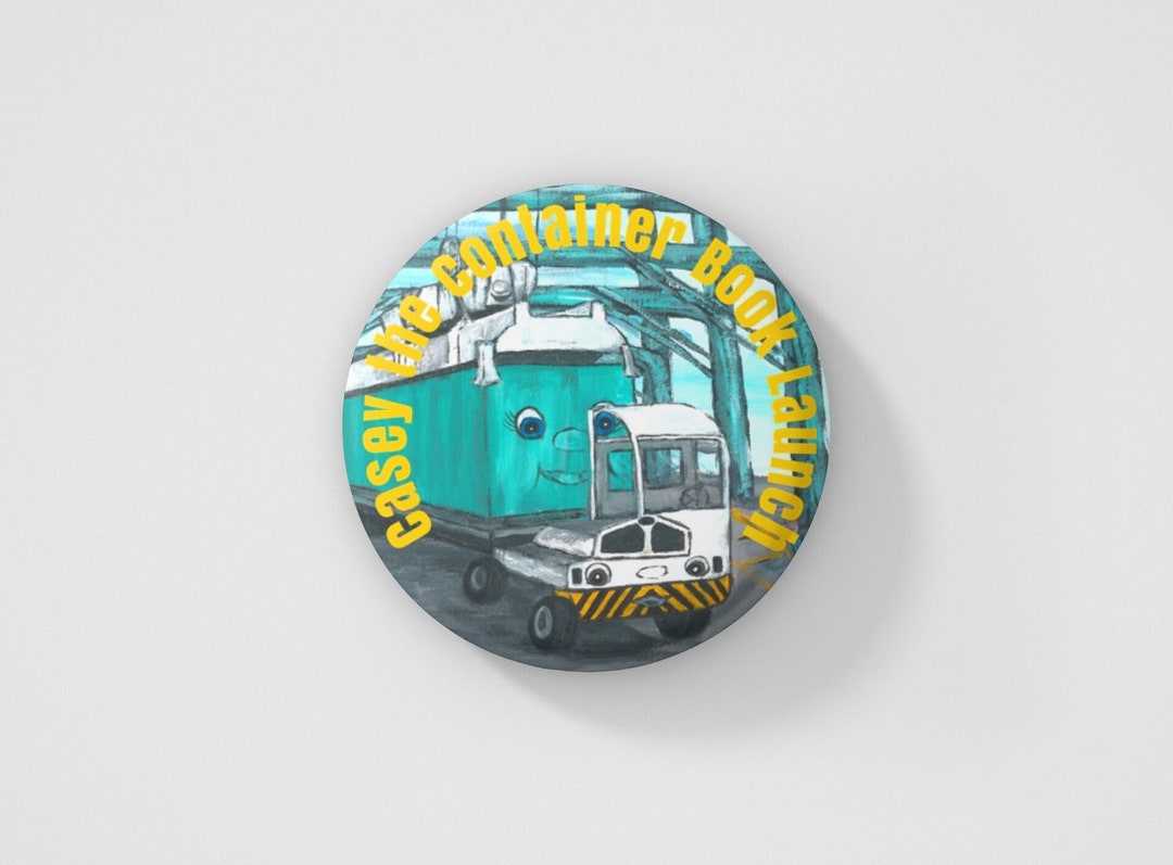 Casey the Container Pin: Kids Book Character Button (1.75" Round) - Etsy