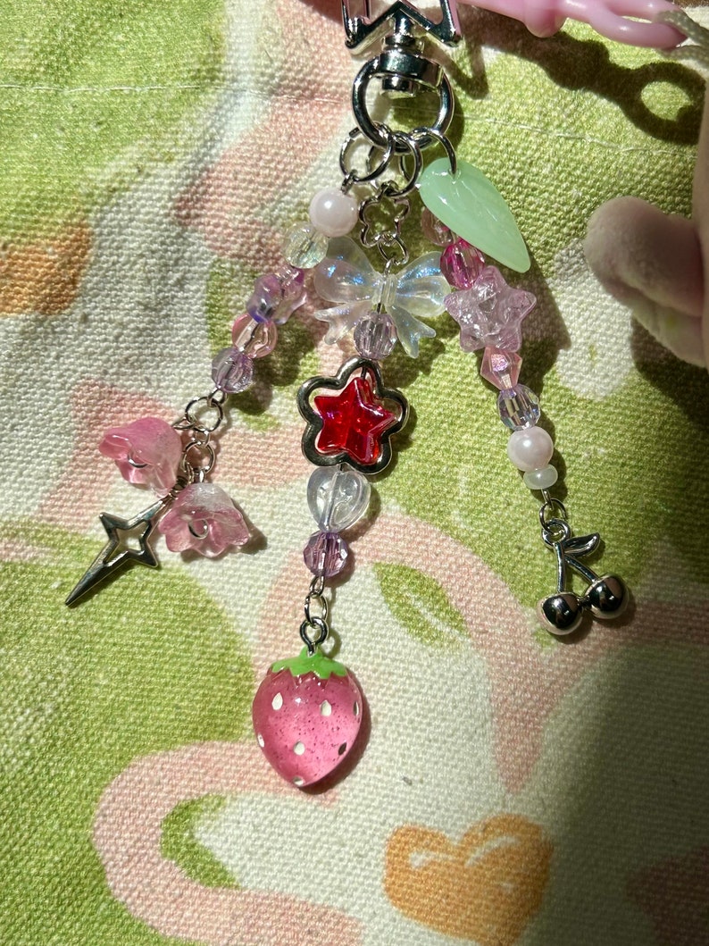 NEW ITEM: Strawberry Cherry Jam Keychain an Original Keychain Inspired ...