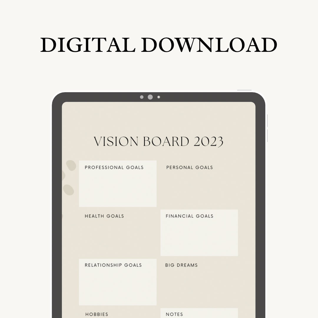 Vision Board Planner - DIGITAL DOWNLOAD - Etsy