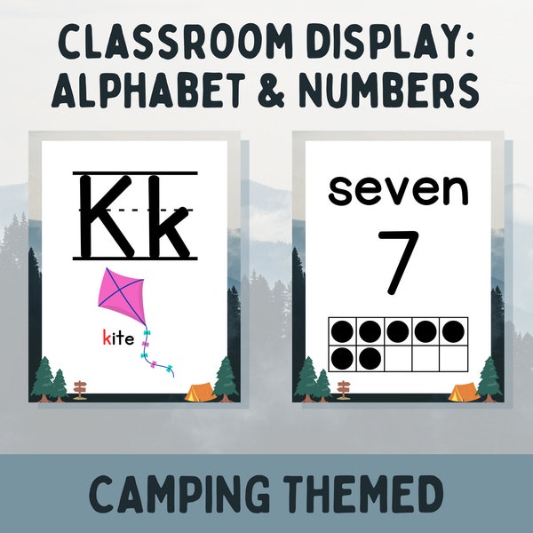 Camping Alphabet - Etsy