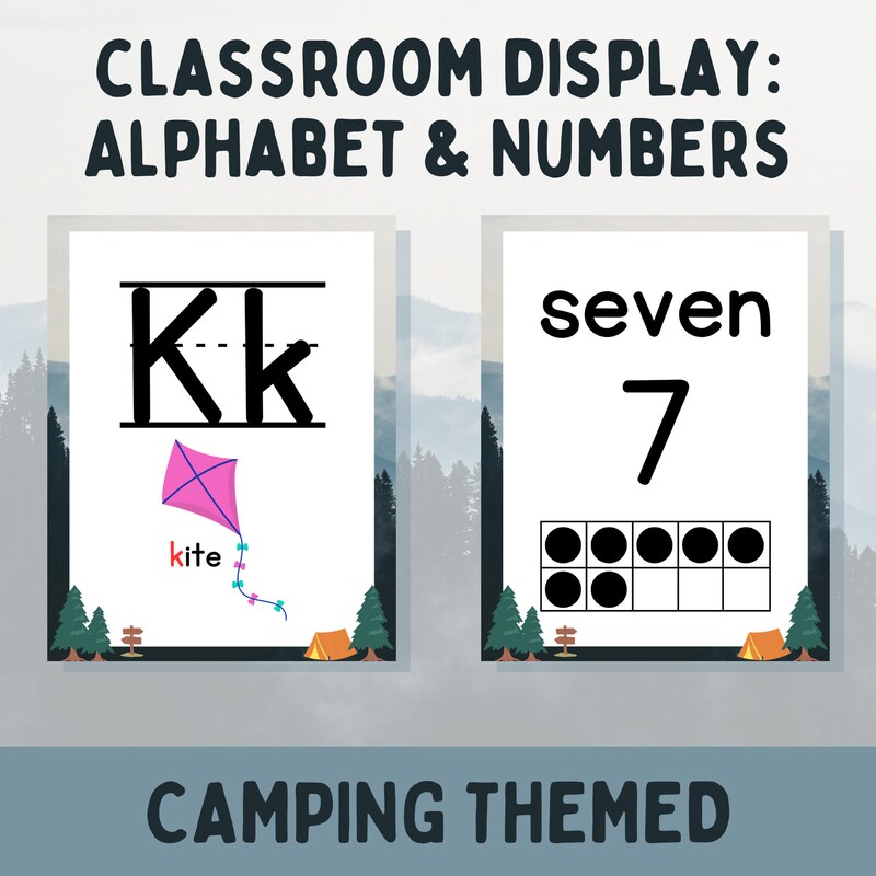 Camping Alphabet - Etsy