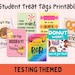 Student Treat Tags - Editable Testing Themed Treat Tags for Students - Etsy