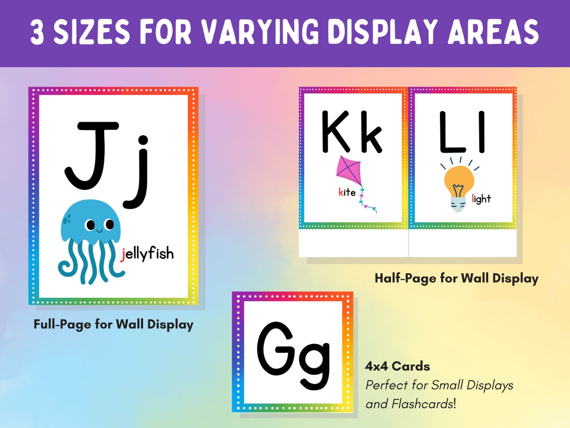 Rainbow Themed Alphabet and Number Posters for Primary Classrooms - 3 ...