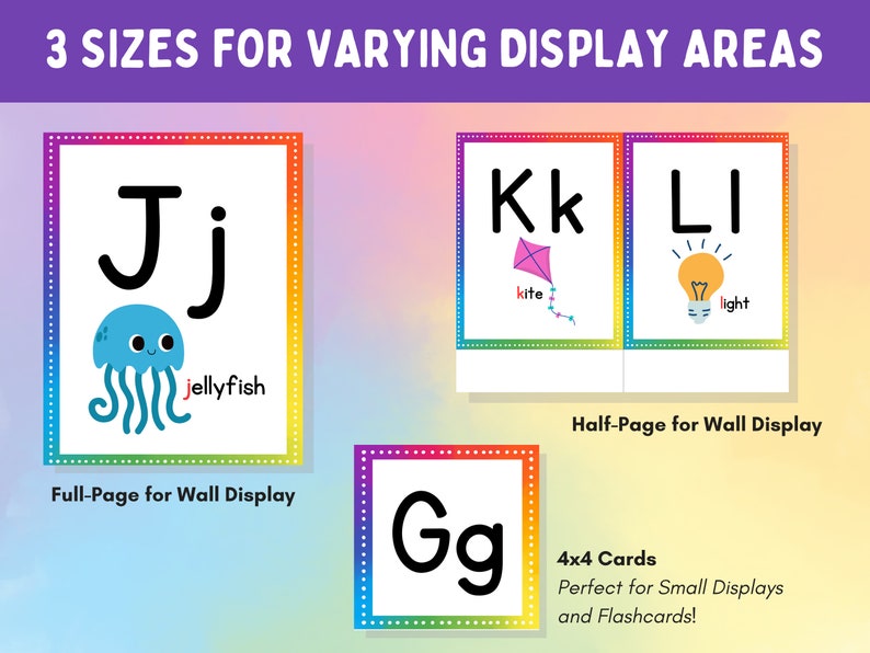 Rainbow Themed Alphabet and Number Posters for Primary Classrooms - 3 ...