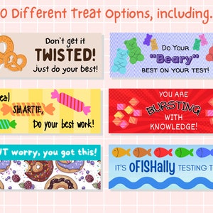 Student Treat Tags - Editable Testing Themed Treat Bag Toppers for ...