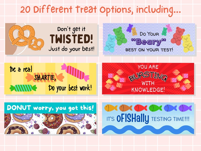 Student Treat Tags - Editable Testing Themed Treat Bag Toppers for ...