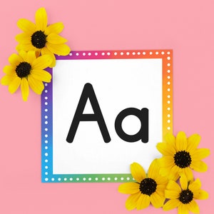 Rainbow Themed Alphabet and Number Posters for Primary Classrooms - 3 ...