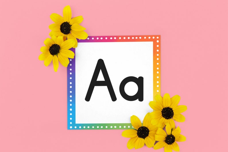 Rainbow Themed Alphabet and Number Posters for Primary Classrooms - 3 ...