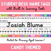 Outer Space Themed Desk Name Tags for Primary Students - Editable ...