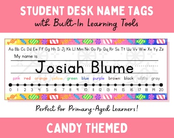 Outer Space Themed Desk Name Tags for Primary Students - Editable ...