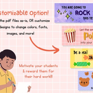 Student Treat Tags - Editable Testing Themed Treat Bag Toppers for ...