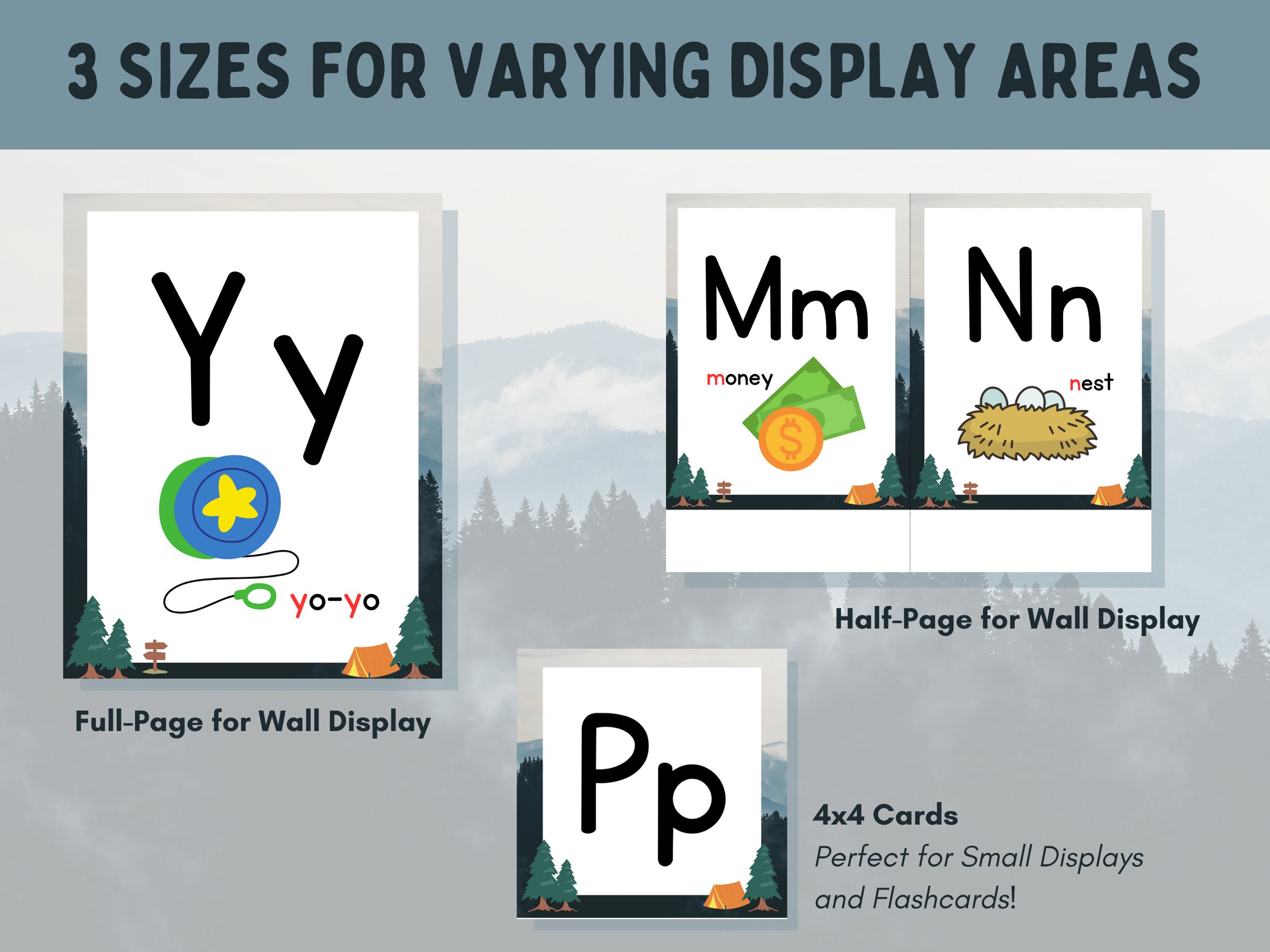 Camping Themed Alphabet and Number Posters for Primary Classrooms - 3 ...
