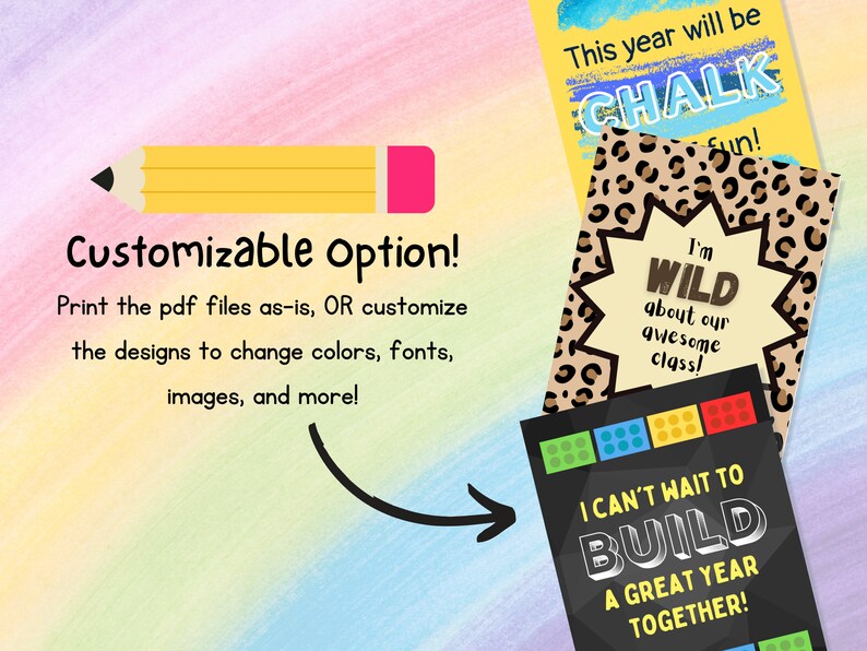 Student Treat Tags - Editable First Day of School Themed Fun Treat Tags ...